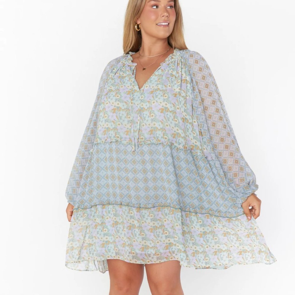 Show Me Your Mumu Birdie Mini Dress - Gem